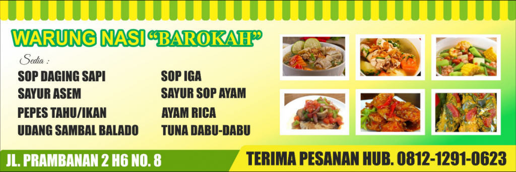 Spanduk warung/ruko 300x100 high resolution - Ariansyah Center Shop